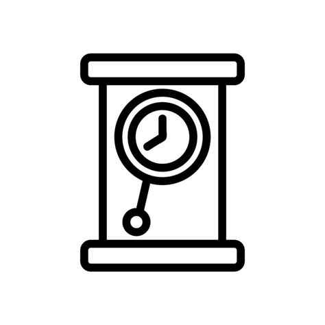Portable Classic Pendulum Clock Icon Vector Outline Illustration 9763020 Vector Art At Vecteezy