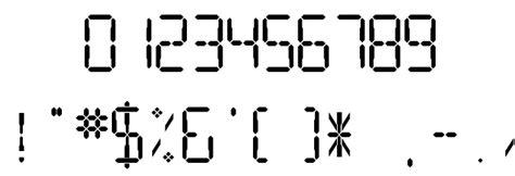 Sf Digital Readout Medium Font