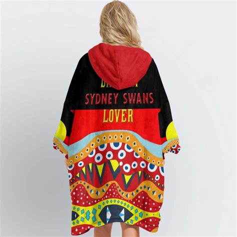 Afl Sydney Swans Dinky Di Lover Aboriginal Flag X Indigenous Fleece Oodie