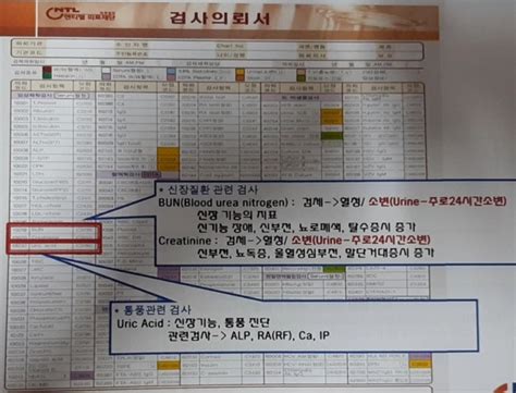 신장통풍관련 혈액검사 네이버 블로그