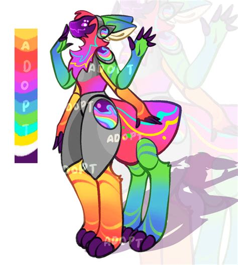 Rainbow Spider Protogen Adopt 🕸️🌈 Link To The Aucion In The Comments
