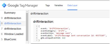 Drift Gtm Preview DriftInteraction DataLayer Values Ryanpraski