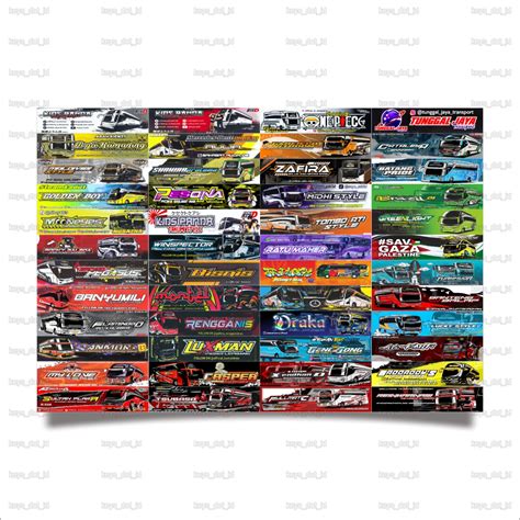 Jual Stiker Bus Basuri Panjang Isi 45 Pcs Stiker Bus Mania Stiker Bus