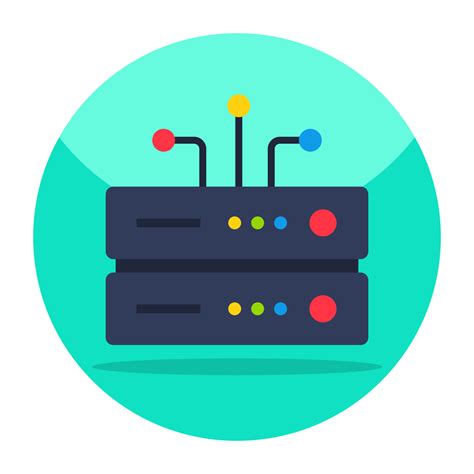 Flat Design Icon Of Server Network 9783844 Vector Art At Vecteezy