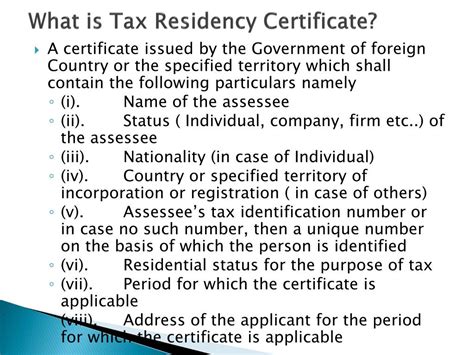 Ppt Tax Residency Certificate Powerpoint Presentation Free Download Id 1846690