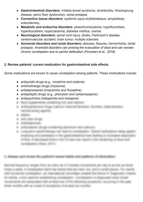 Solution Constipation Nursing Care Plan Studypool