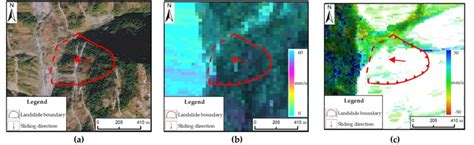 Gshp005 Landslide A Optical Satellite Image B Insar Deformation Download Scientific