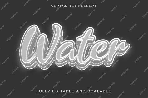 Premium Vector Water 3d Text Effect