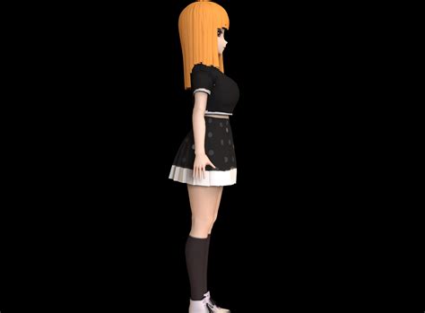 Game Ready Low Poly Anime Character Girl 19 By Cgcool