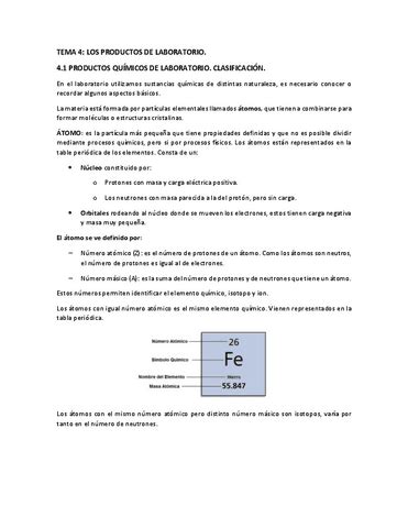 Tema Los Productos De Laboratorio Pdf