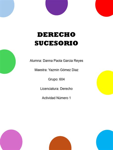 Actividad 1 Derecho Sucesorio Pdf