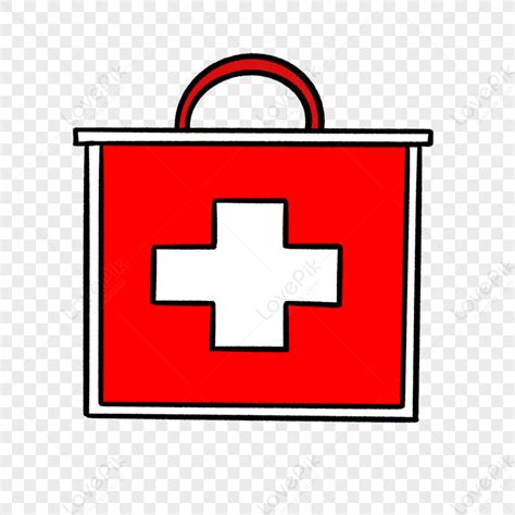 빨간색과 흰색 만화 일러스트 응급 처치 키트 클립 아트하얀 Png 일러스트 무료 다운로드 Lovepik
