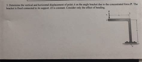 Solved Determine The Vertical And Horizontal Displacement Chegg