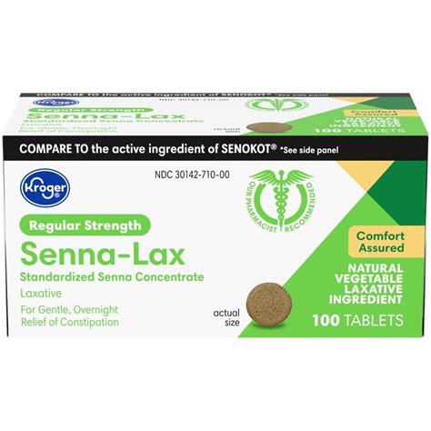 Kroger® Regular Strength Senna Lax Laxative Tablets 100 Count 100 Ct