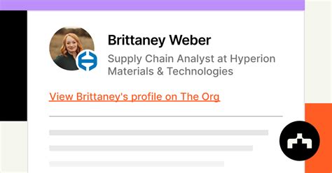 Brittaney Weber Supply Chain Analyst At Hyperion Materials