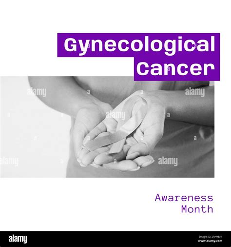 Composite Of Gynecological Cancer Awareness Month Over Biracial Woman