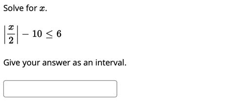 Solved Solve For X 10