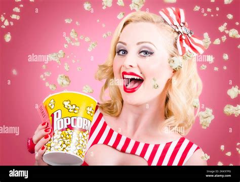 Retro Photograph Of A Beautiful Vintage Girl With Surprise Expression