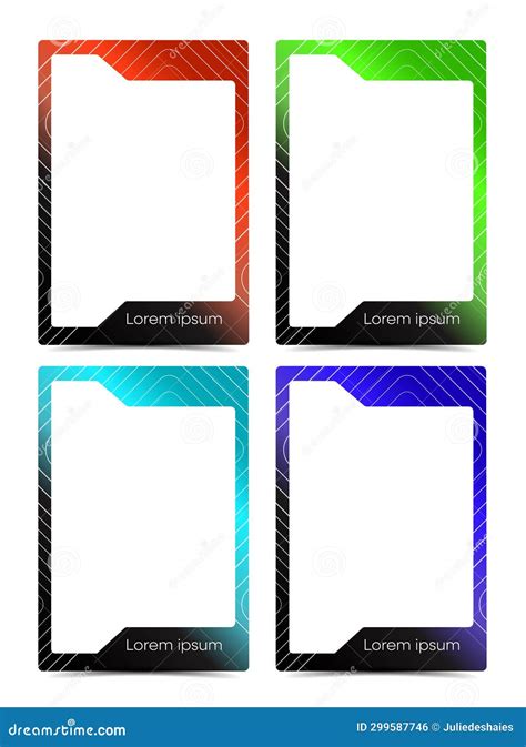 Modern Digital Identification Card Picture Frame Border Template Design