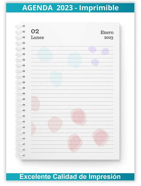 Agenda Imprimible 2023 Diaria Archivos Pdf Para Imprimir Etsy Uk