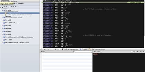 Objective C Exception Thrown On Device But Not In Simulator Stack