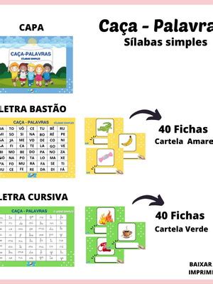 Lince De Palavras Simples Imprimir Pdf Elo7