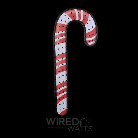 Red Candy Cane With Right Hook Wired