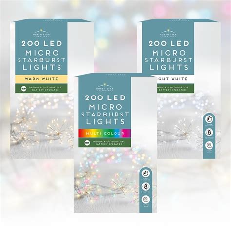 Battery Operated Micro Starburst LED String Lights Battery Fairy