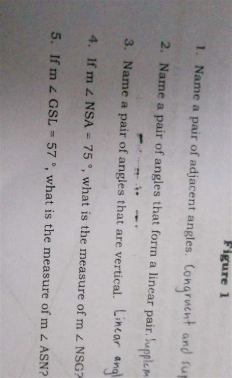 Figure 1 1 Name A Pair Of Adjacent Angles StudyX