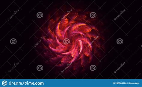 3d Rendering Abstract Multicolor Fractal Light Background Stock