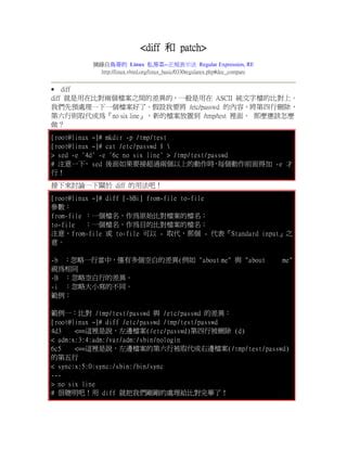 Diff And Patch Command Manual PDF