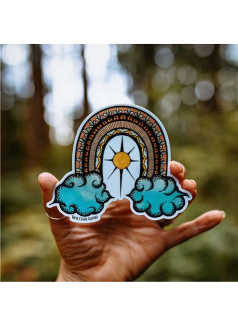 West Coast Karma Boho Colourful Rainbow Sticker Cultured Coast