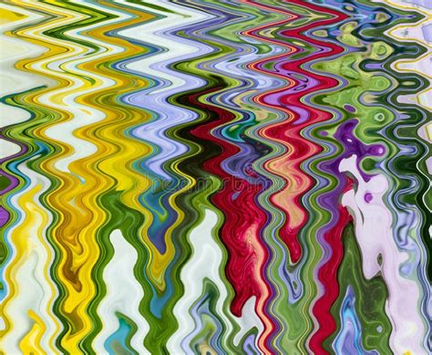 Distorted Photo Abstract Background In Bright Colors Psychedelic Design Stock Illustration