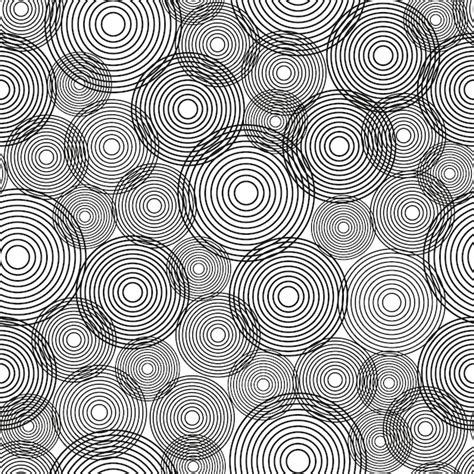 Premium Vector Black And White Circles Seamless Vector Vintage Pattern