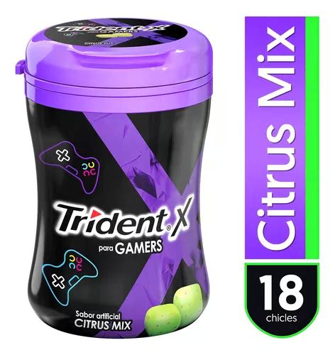 Chicle Trident X Gamer Sin Azúcar Sabor Citrus Mix 18 Un