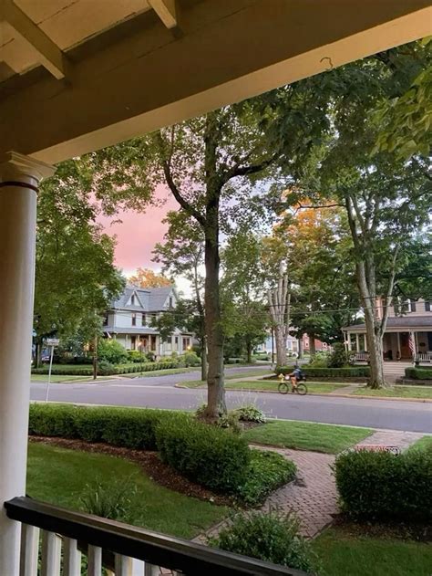Suburban Neighborhood In Summer Midwest Town Home Exterior 2000s
