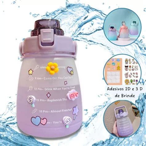 Garrafa De Água Squeeze Academia Motivacional ml Adesivo MercadoLivre