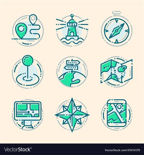 Navigation Direction Maps Sign Traffic And More Vector Image