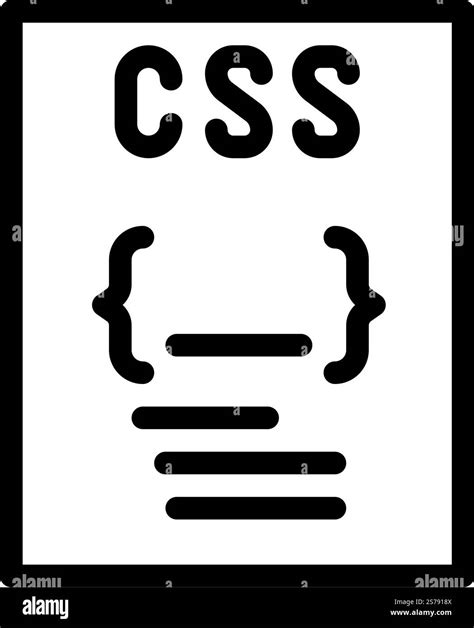 Css File Format Document Line Icon Vector Css File Format Document