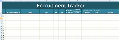 Recruitment Template Excel