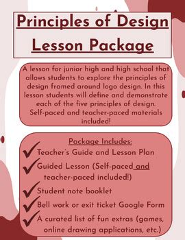 Principles Of Design Complete Package Teacher AND Babe Paced Included