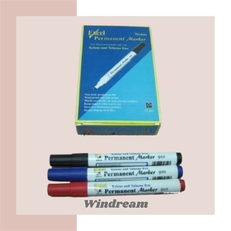 Permanent Marker Excel Black Blue Red Shopee Philippines
