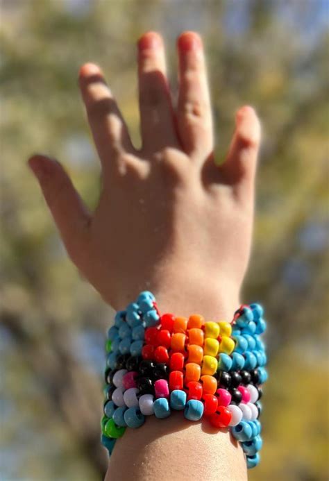 Rainbow Dash Kandi Cuff Etsy