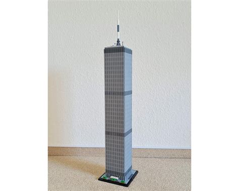Lego Moc World Trade Center 1800 Scale North Tower By Spbrix