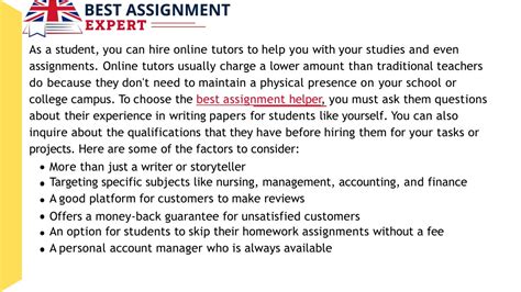Ppt How To Choose The Best Online Assignment Helpers Powerpoint