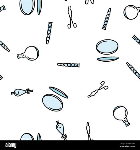 Chemical Glassware Laboratory Vector Seamless Pattern Stock Vector