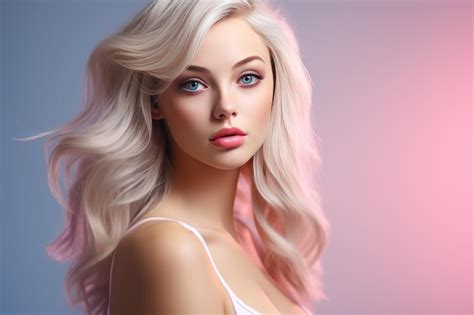 Premium Ai Image Doll Sensual Girl Emotional Close Up Portrait With