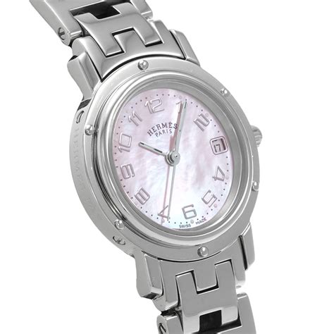 エルメス クリッパー ナクレ Cl4210 ピンクシェル レディース 時計 【中古】【wristwatch】｜watchnian公式通販