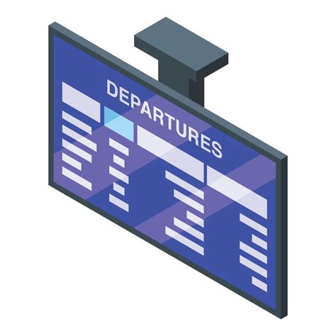 Airport Monitor Icon Isometric Style 15890122 Vector Art At Vecteezy