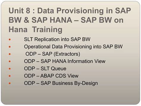 Sap Bw On Hana Ramireddy Ppt Ppt